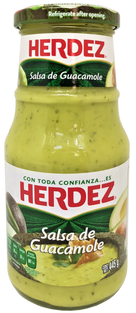 Herdez Salsa de Guacamole envasado / Glas 445g, 5,70